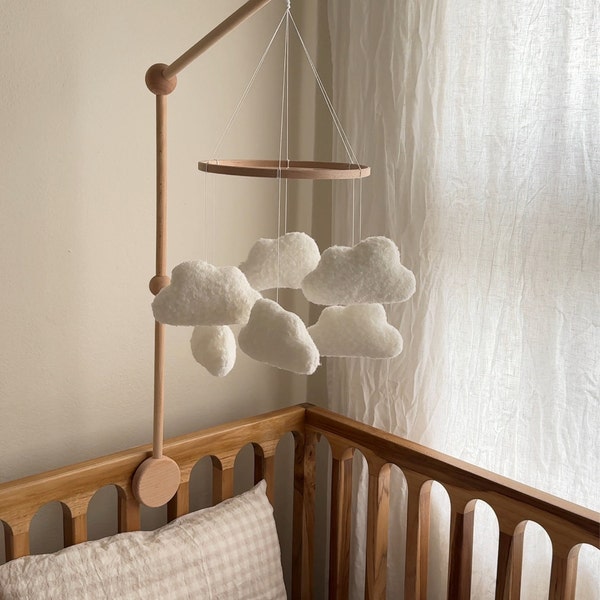 Boucle Mobile Handmade Baby Mobile Clouds Mobile Baby Nursery ...