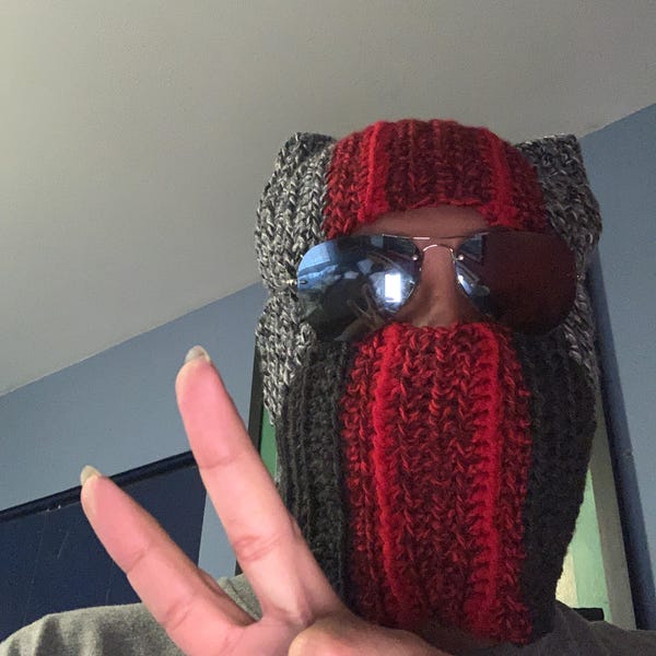 Doja Cat Inspired Crochet Devil Mask - Etsy