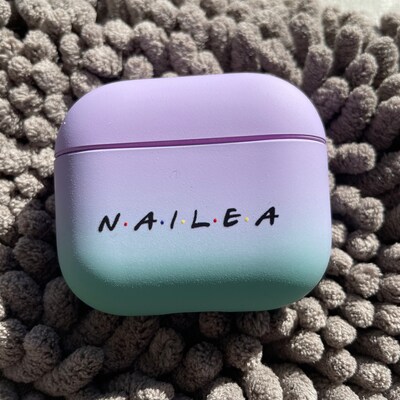 Custom Name Ombré Friends AirPod Case Personalized Name Initials ...