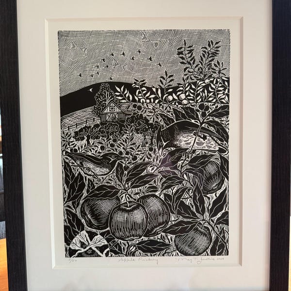 The River Ballet Linocut in Blue,otter Linocut,kingfisher Linocut ...