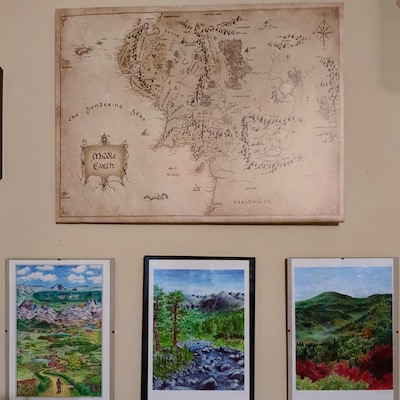 Bag End Door Art Print the Hobbit, the Lord of the Rings, J. R. R ...