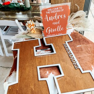 Monogram Wedding Guest Book Letter Sign Wedding Guest Book - Etsy