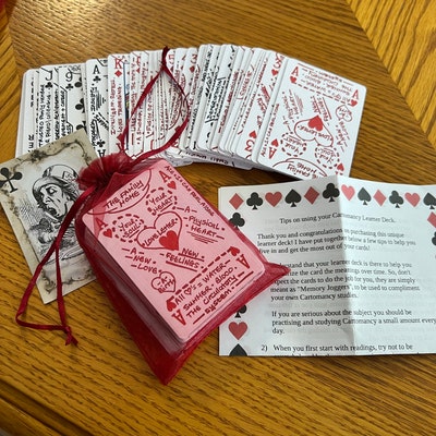 Cartomancy Card Meanings 52 Pages PDF - Etsy