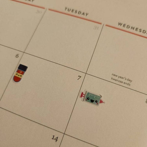 48 Cute Blood Test/blood Work Planner Stickers - Etsy