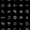 Ios Icon Pack for iPhone - Now Includes 320 Icons! Minimal Black and ...