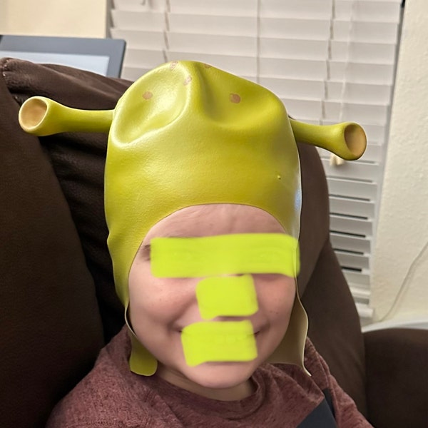 Ogre Shrek Ear Bald Cap/shrek Cowl, Jr/adult , 21"-23" Circumference ...