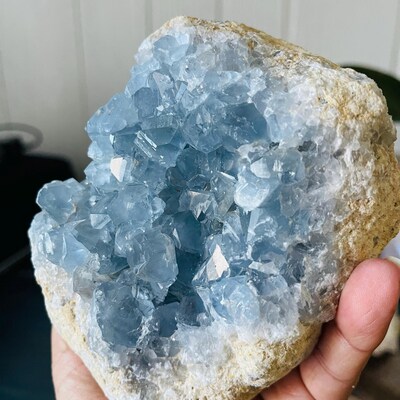 Serene Blue Calcite Spheres. Calm Your Space Balance Chakras, Enhance ...