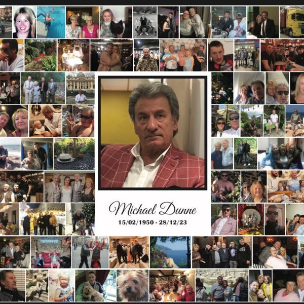 Funeral Memorial Photo Collage 105 Photos, Funeral Display, Celebrate ...