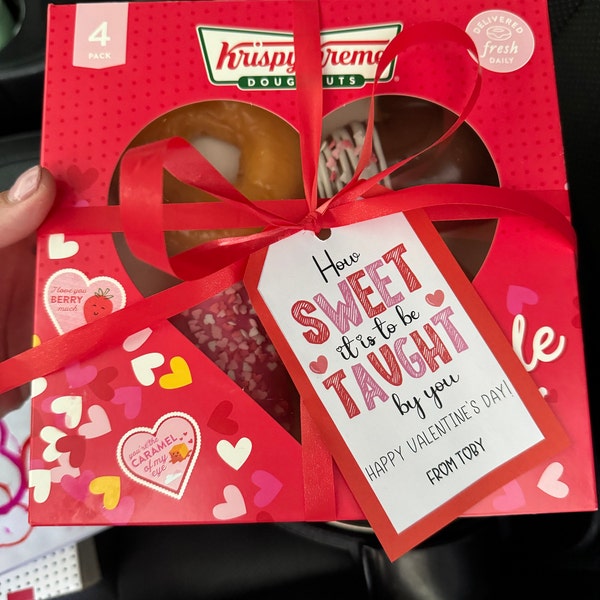 EDITABLE Teacher Valentine Gift Tags, Valentine Teacher Gift, Printable ...