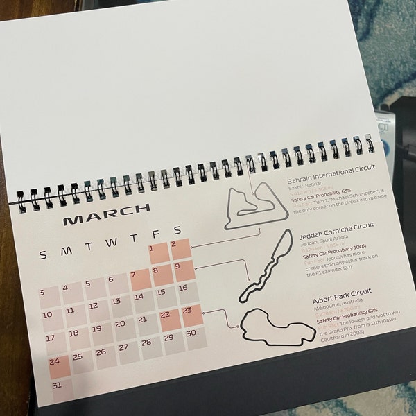 F1 Calendar Formula 1 Calendar Formula 1 Desk Calendar for F1 Fan 2026 ...