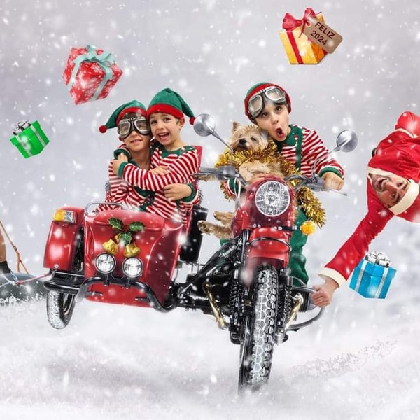 2 PACK Christmas Sidecar Background for Photography Composites ...