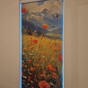 Pink Floral Roller Shades, Butterflies Fluttering in Flowers Roller ...