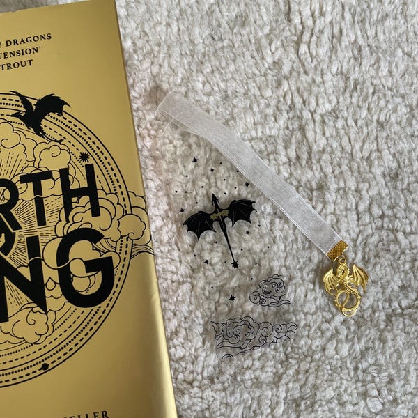 Fourth Wing Acrylic Bookmark With Signet - Etsy