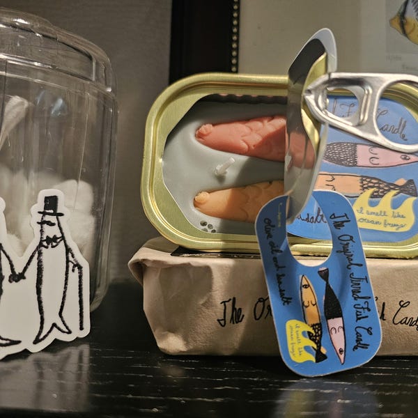The OG Tinned Fish Candle, Sardines, Anchovies, Tin Seafood Candle ...