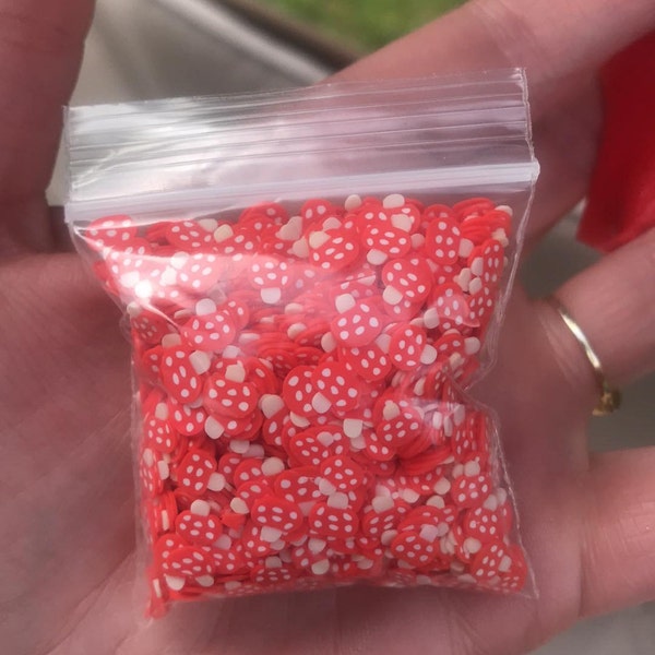Mushroom Toadstool Polymer Clay Kawaii Fake Sprinkles, Fimo Fake ...