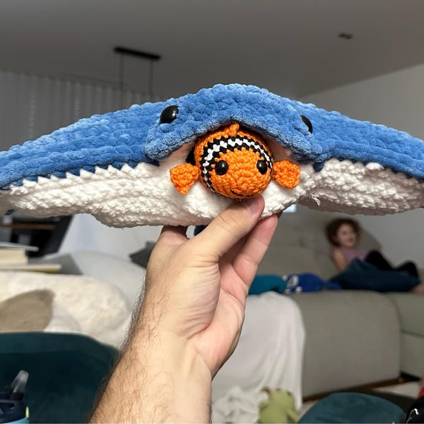 PATTERN PACK - Mega Ray and 7 Sea Friends Patterns - Ray, Angelfish ...