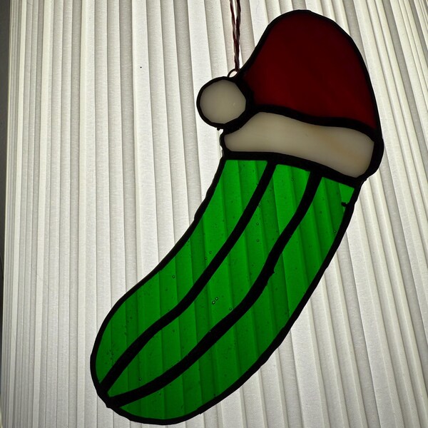 Christmas Pickle Stained Glass Pattern PDF - Etsy