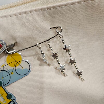 Shooting Star Safety Pin Brooch Safety Pin Charm Safety Pin Bag Charm ...