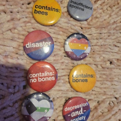 Disaster Bi Pride Button Pin - Etsy