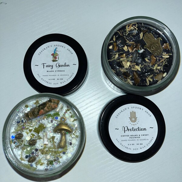 Bee Happy Candle, Positive Energy Candles, Crystal & Herb Candle, Soy ...