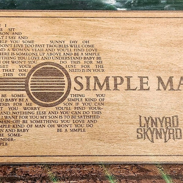 Simple Man Song Lyrics SVG, Boys Room SVG, Simple Man Guitar, Simple ...