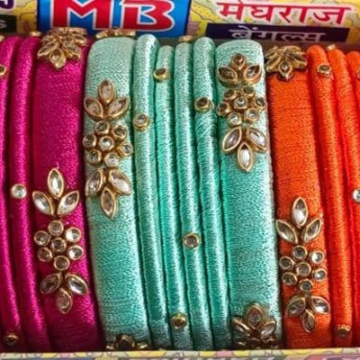 Silk Thread Bridal Bangles - Etsy