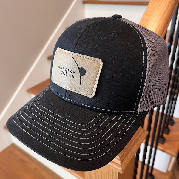 Leather Patch Hats, High Quality Stitching, Custom Logo, Branded Hats ...