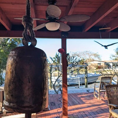 THUNDER BELL Gigantic 11 or 12 Rustic Gold Bell With Big Booming Ring ...