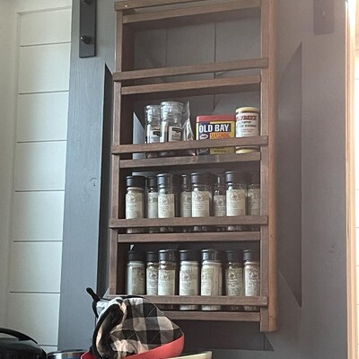 Large 5-tier Spice Rack for Kitchen, Wall Mounted - Etsy