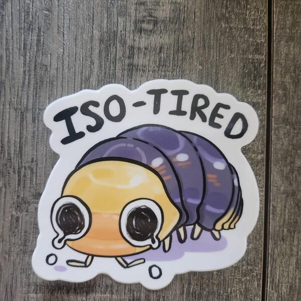 Iso-tired Rubber Ducky Isopod Bug Nature Glossy Waterproof Sticker ...