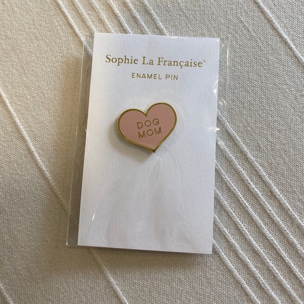 Dog Mom Enamel Pin/dog Mom Gift/ Dog Pin/mothers Day Gift /pink Heart ...