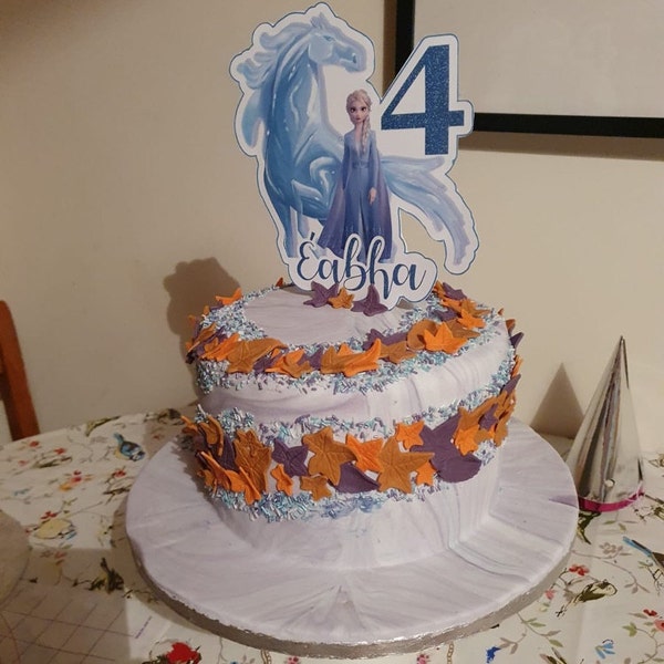 Custom Frozen 2 Cake Topper: Queen Elsa Birthday (digital Download) - Etsy