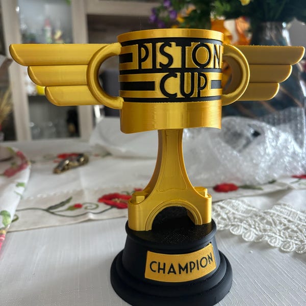 Personalized Piston Cup Cars Trophy - Custom Disney Cars Decoration - Etsy