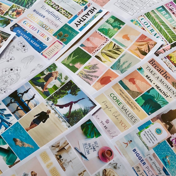 Vision Board Printable Kit 1200 Images Instant Download PDF Printable ...