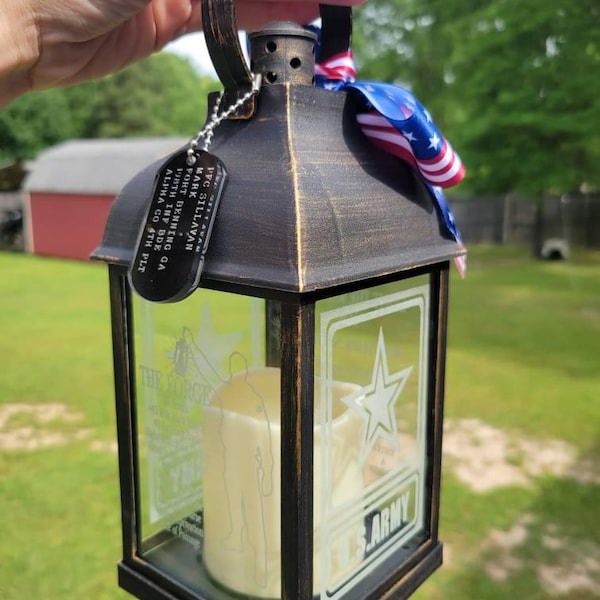 Army Forge Lantern — Personalized Boot Camp / Basic Training Keepsake ...