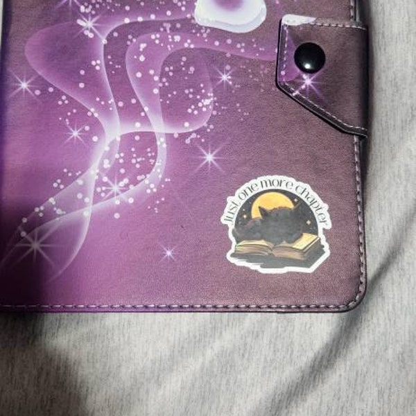 Just One More Chapter Sleepy Kitten Sticker | Bookish Decal | Bookish ...