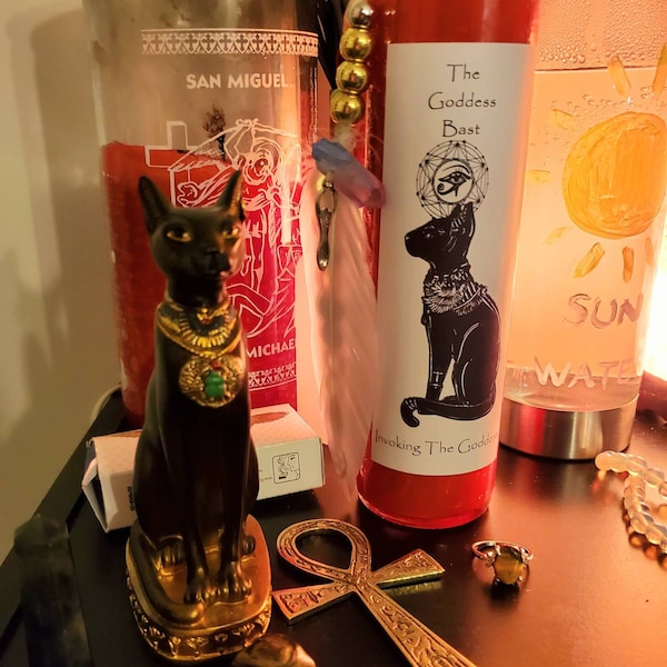 Bast Goddess. Bastet Candle. Bastet Ritual Candle. Family Candle. Joy ...
