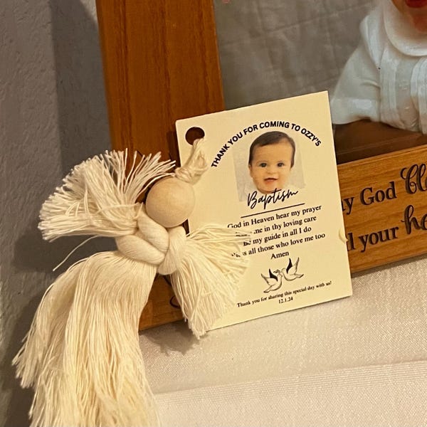 Macrame Mini Angels | Baptism Angel Gift | Christening Keepsakes ...