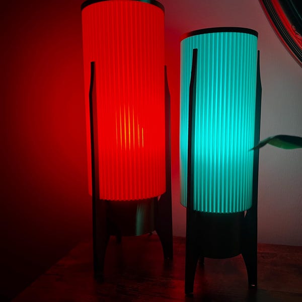 Mid Century Modern Rocket Lamp - Etsy