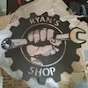 Personalized Gym Sign Weights Sign Metal Fitness Sign Garage Sign ...