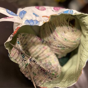 Small Knitting Project Bag - Etsy