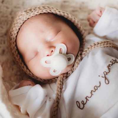 Newborn Knit Baby Bonnet, Crochet Knitted Bonnet, Neutral Bonnet ...