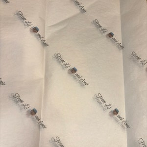 Custom Printed Tissue Wrapping Paper, Your Logo, Name and Message ...