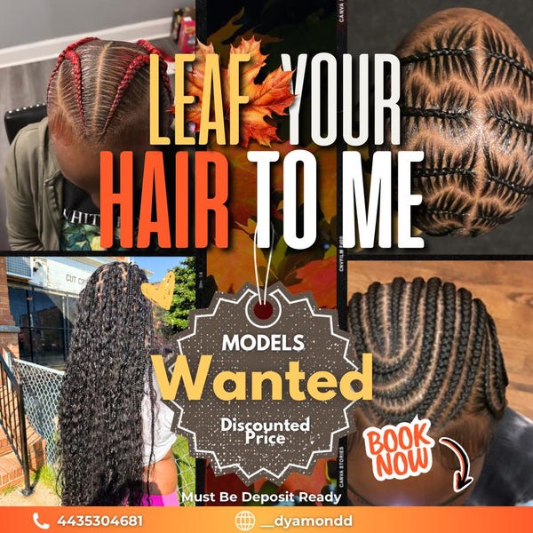 Knotless Braids Special Flyer Template, Braid Sale Flyer, Price List ...