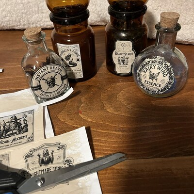 Vintage Christmas Labels Printable, Christmas Potion Labels, Vintage ...