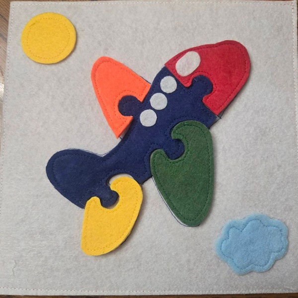 PDF, FCM, SVG Aircraft Puzzle Quiet Book Page Pattern + Instructions - Etsy