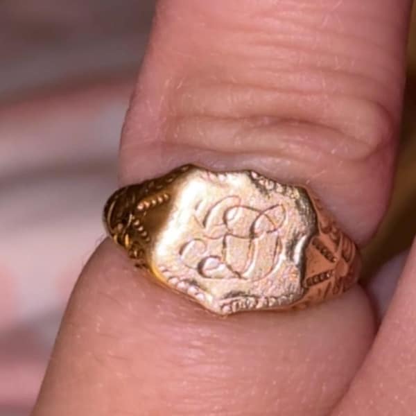 Vintage Retro 14k Gold Letter “D” Ring With Diamonds - Etsy
