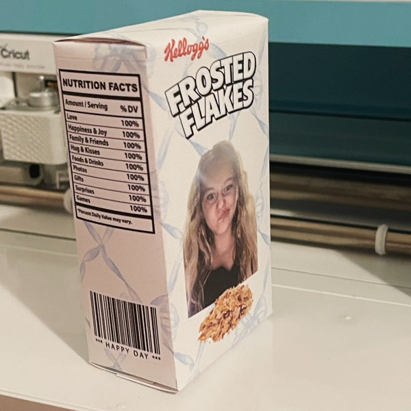 Cereal Box Template, Canva, SVG, PNG, PSD, Printable Packaging Design ...