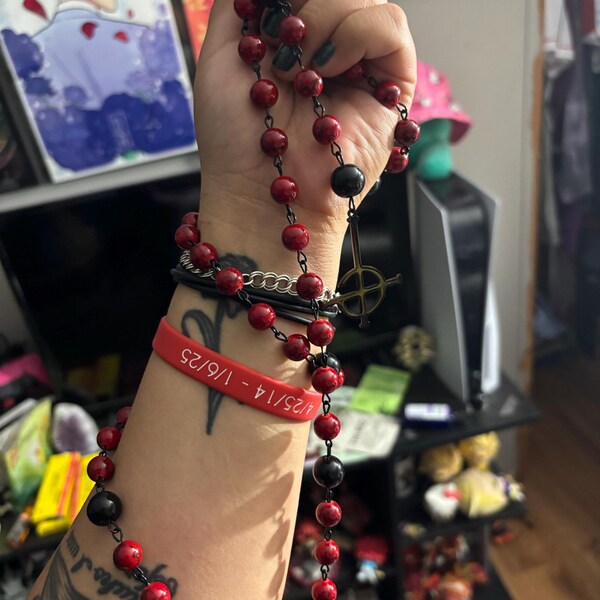 Ghost Band Rosary - Glow in the Dark - UV Reactive - Papa IV Blues ...