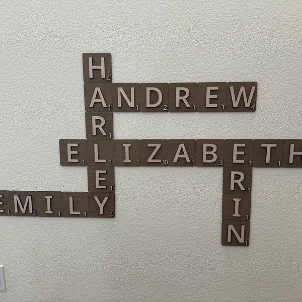 4x4 Inch Scrabble Tile Letters - Wall Art - Wall Decor - Etsy